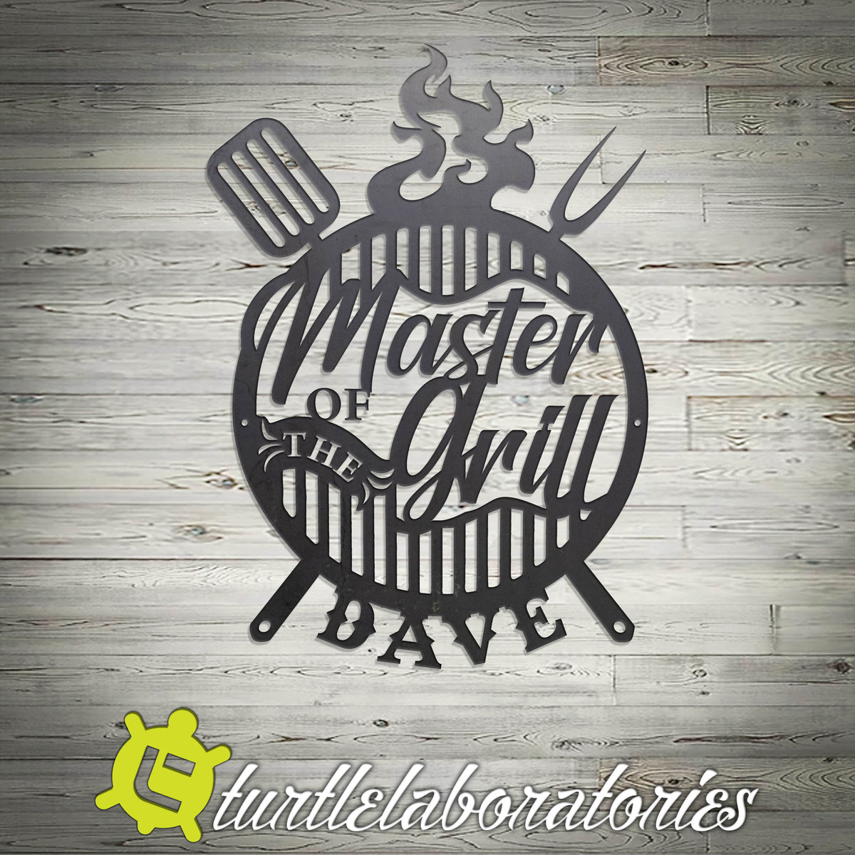 Customizable Dad Sign - Master of the Grill – Turtle Laboratories