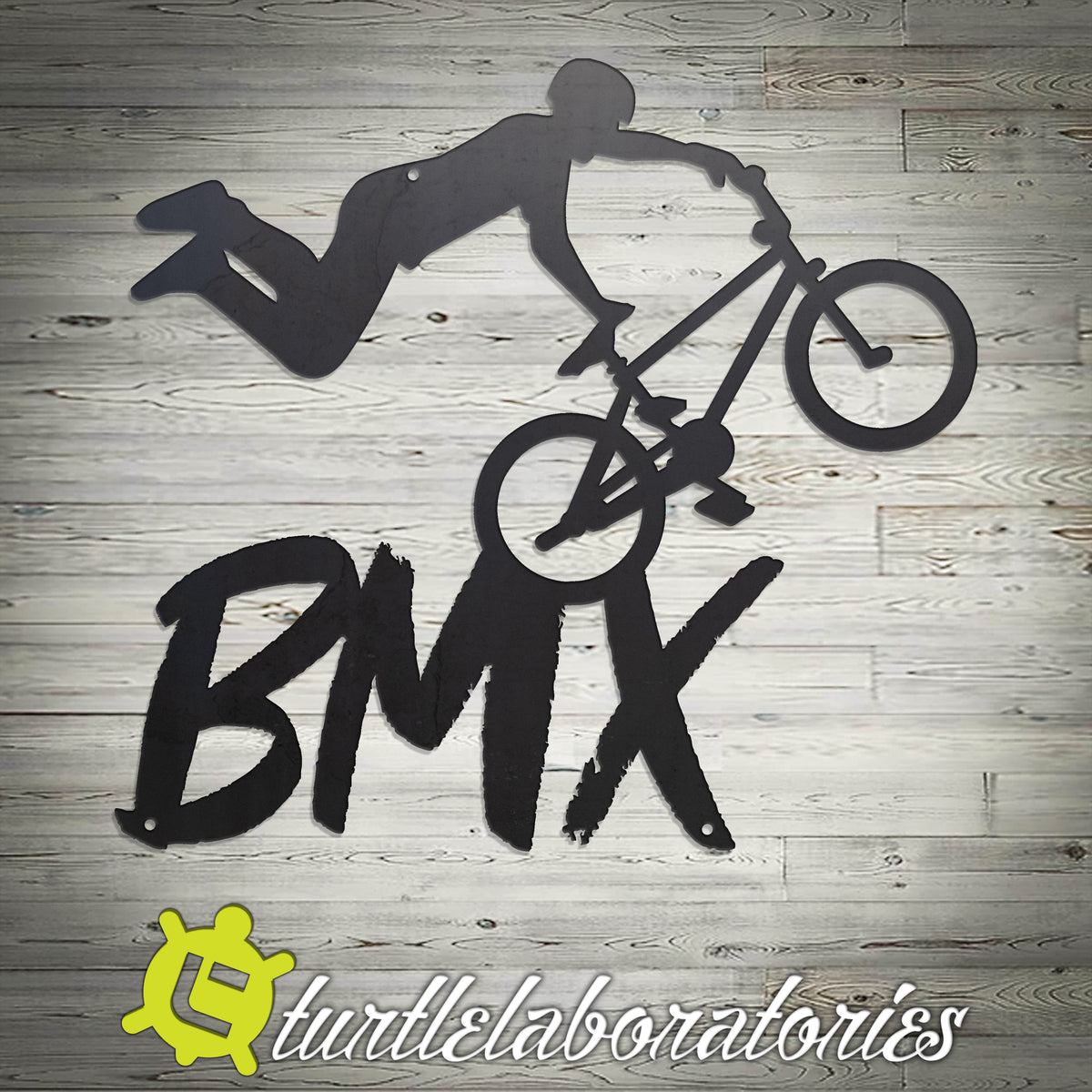 BMX Metal Art - Superman with BMX Word – Turtle Laboratories