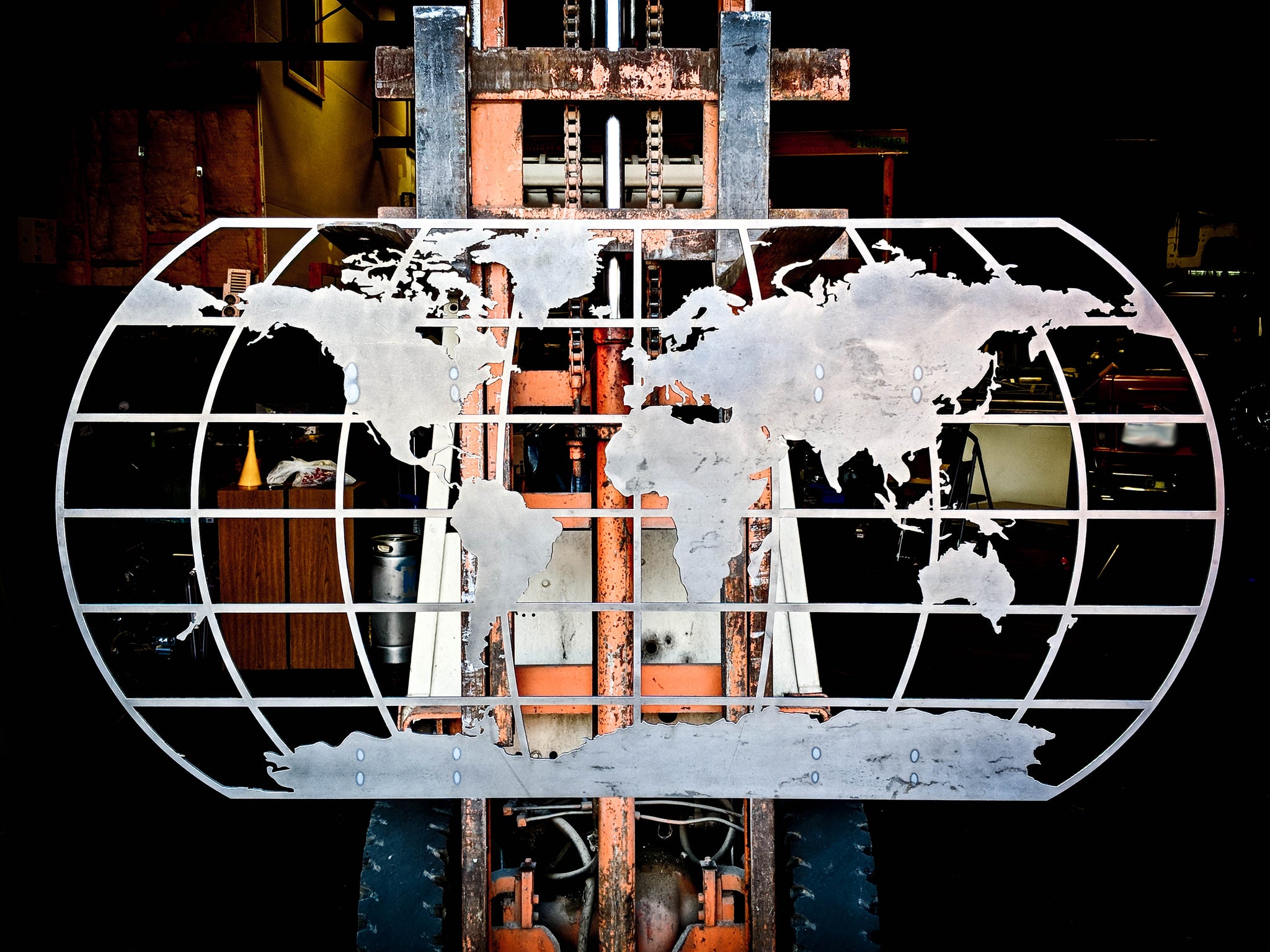 Steel World Map – Turtle Laboratories