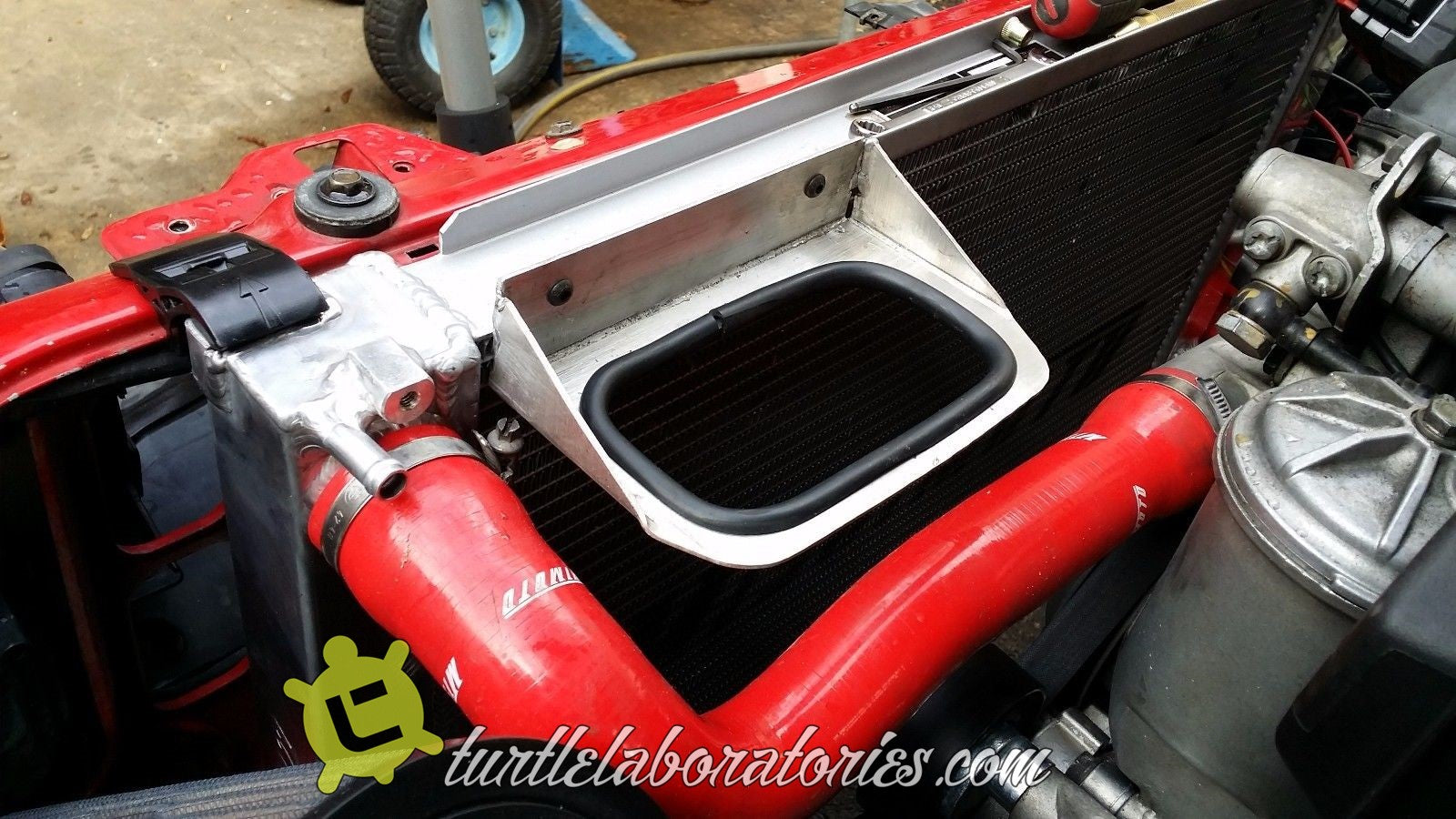 BMW E36 Coolant Reservoir Bracket STEEL - For Fan Delete Mod (FDM) – Turtle Laboratories