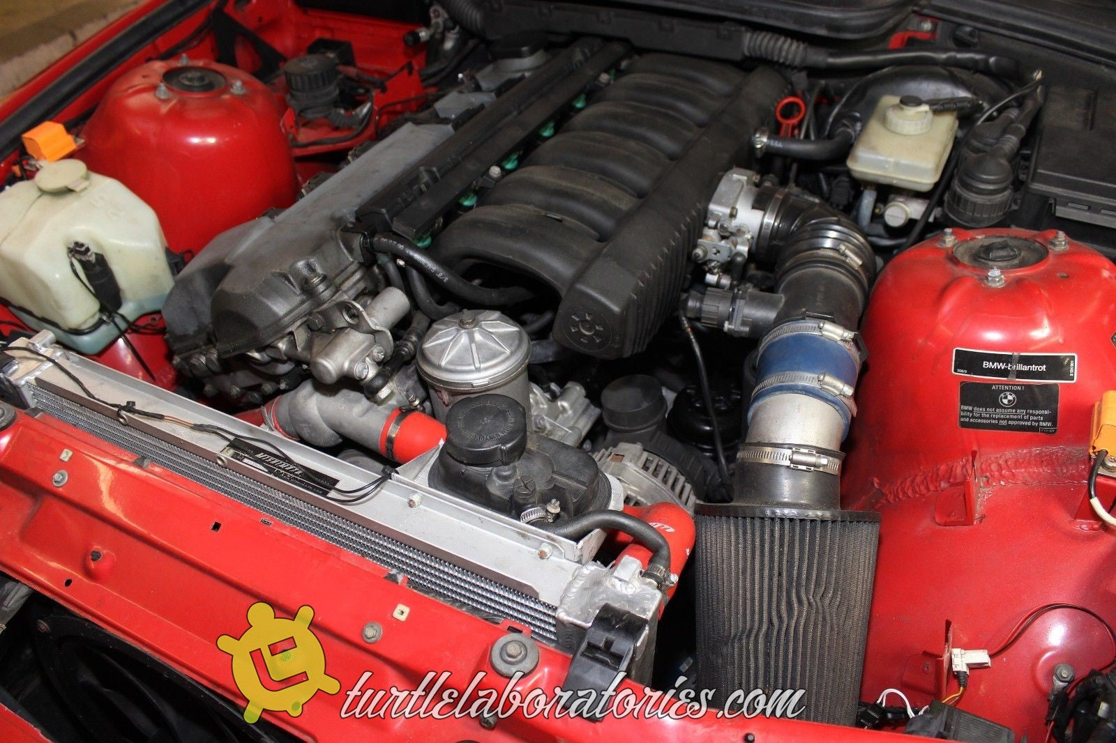 BMW E36 Coolant Reservoir Bracket STEEL - For Fan Delete Mod (FDM) – Turtle Laboratories