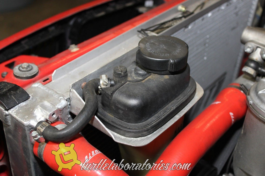 BMW E36 Coolant Reservoir Bracket STEEL - For Fan Delete Mod (FDM) – Turtle Laboratories