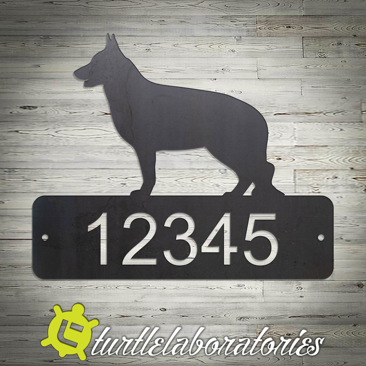 Custom German Shepherd Home Address Sign – Turtle Laboratories