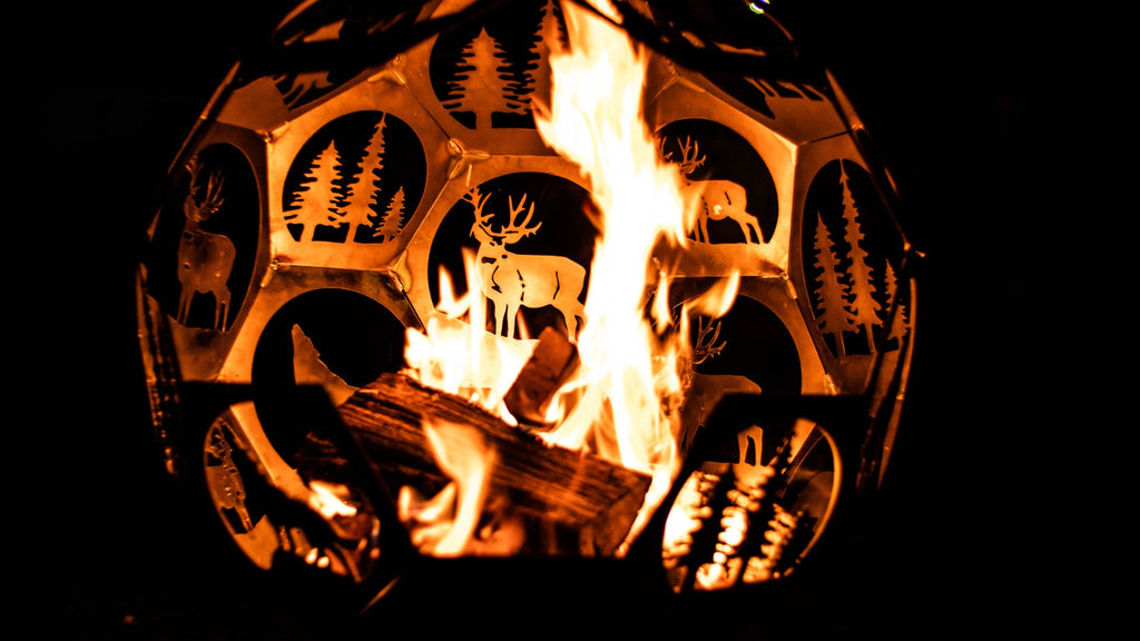 Geodesic Fire Pit Bear Deer Wolf Themed – Turtle Laboratories