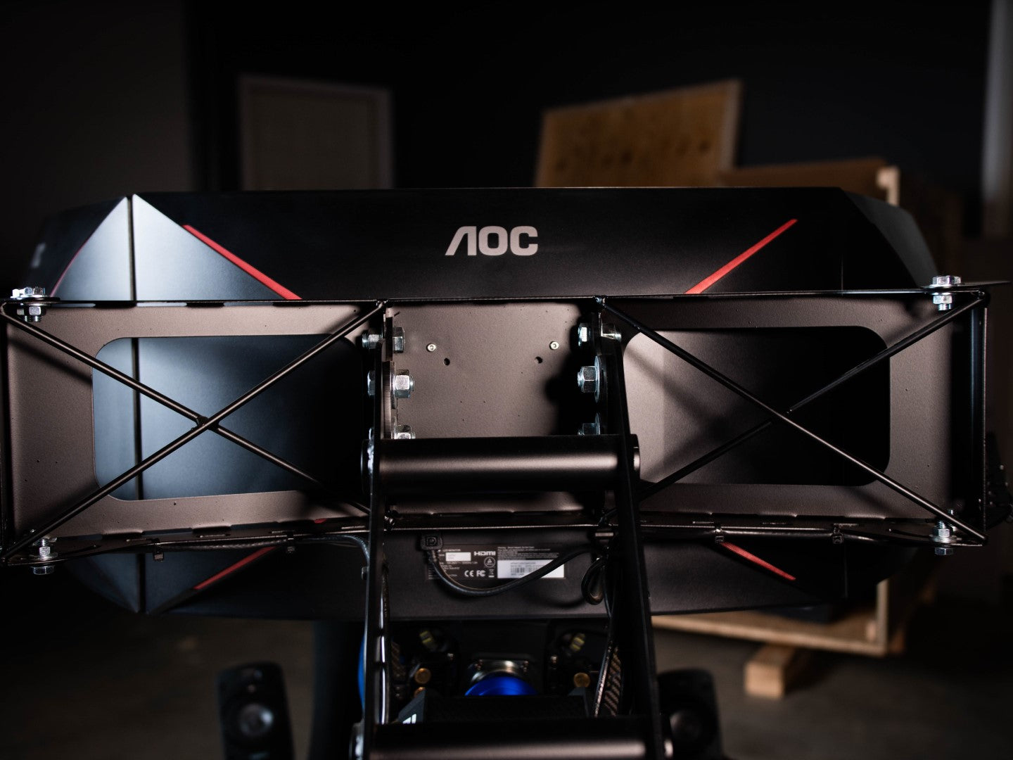 Integrated Triple Monitor Stand For Racing Simulator – Turtle Laboratories