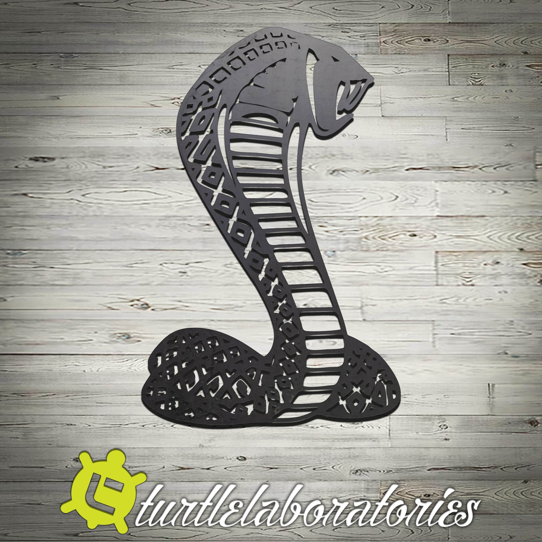 Cobra Sign Metal Wall Art Hanging Home Decor Snake Ford Mustang Serpen ...