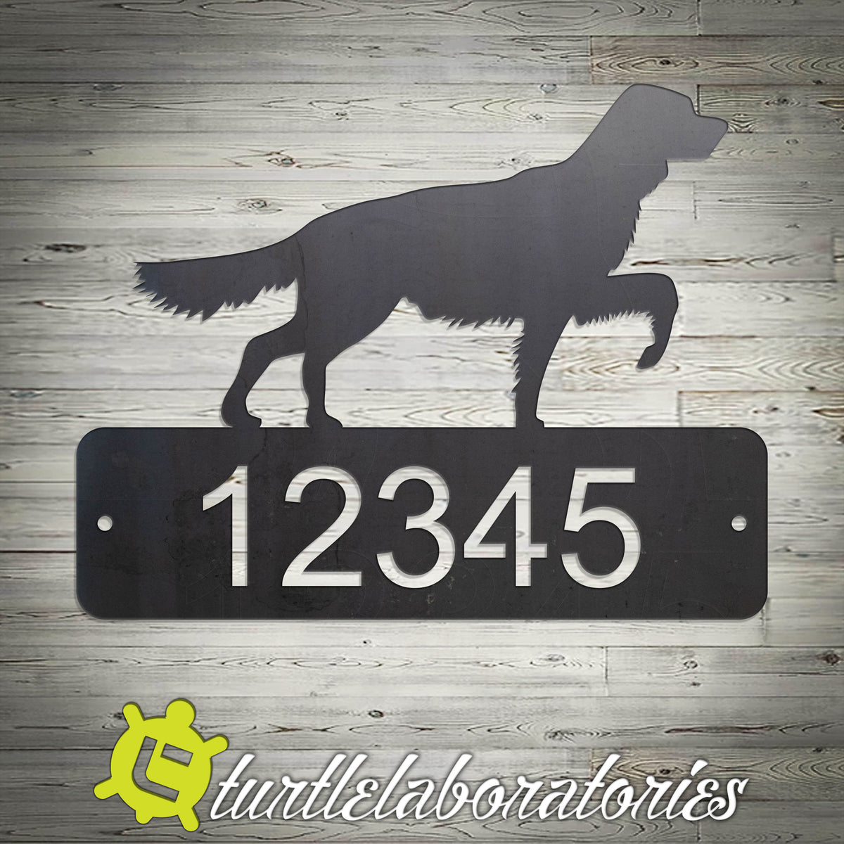 Custom English Setter Home Address Sign – Turtle Laboratories