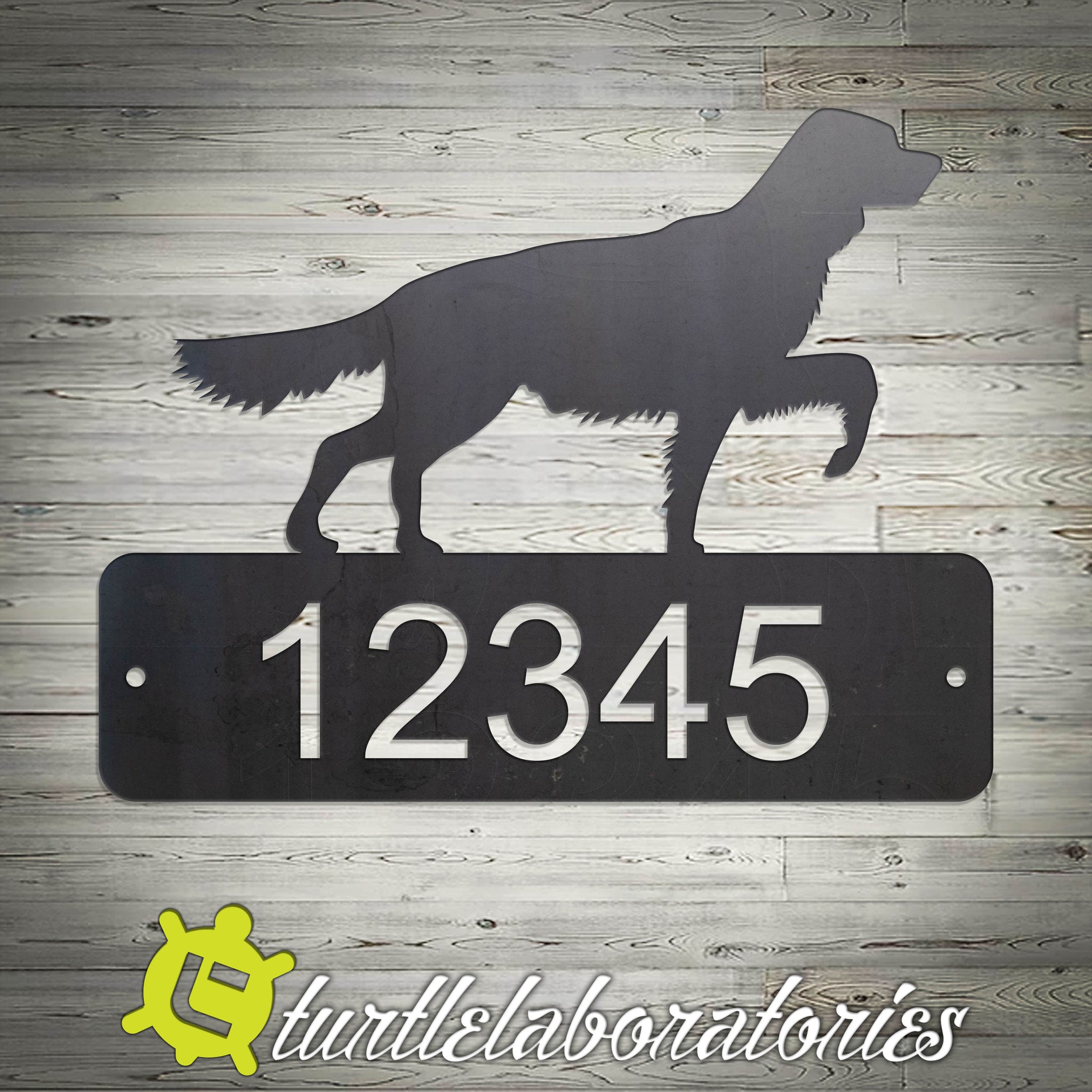 Custom English Setter Home Address Sign – Turtle Laboratories