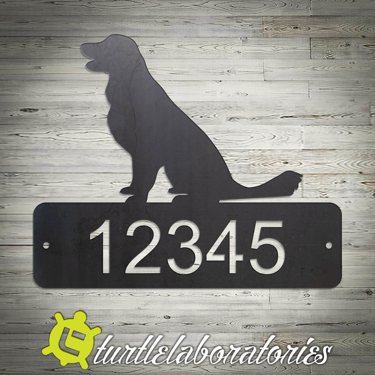 Custom Golden Retriever Home Address Sign – Turtle Laboratories