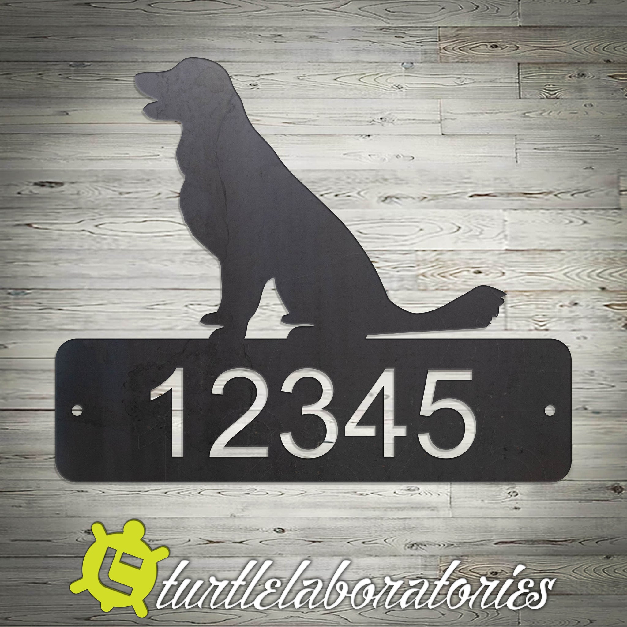 Custom Golden Retriever Home Address Sign – Turtle Laboratories