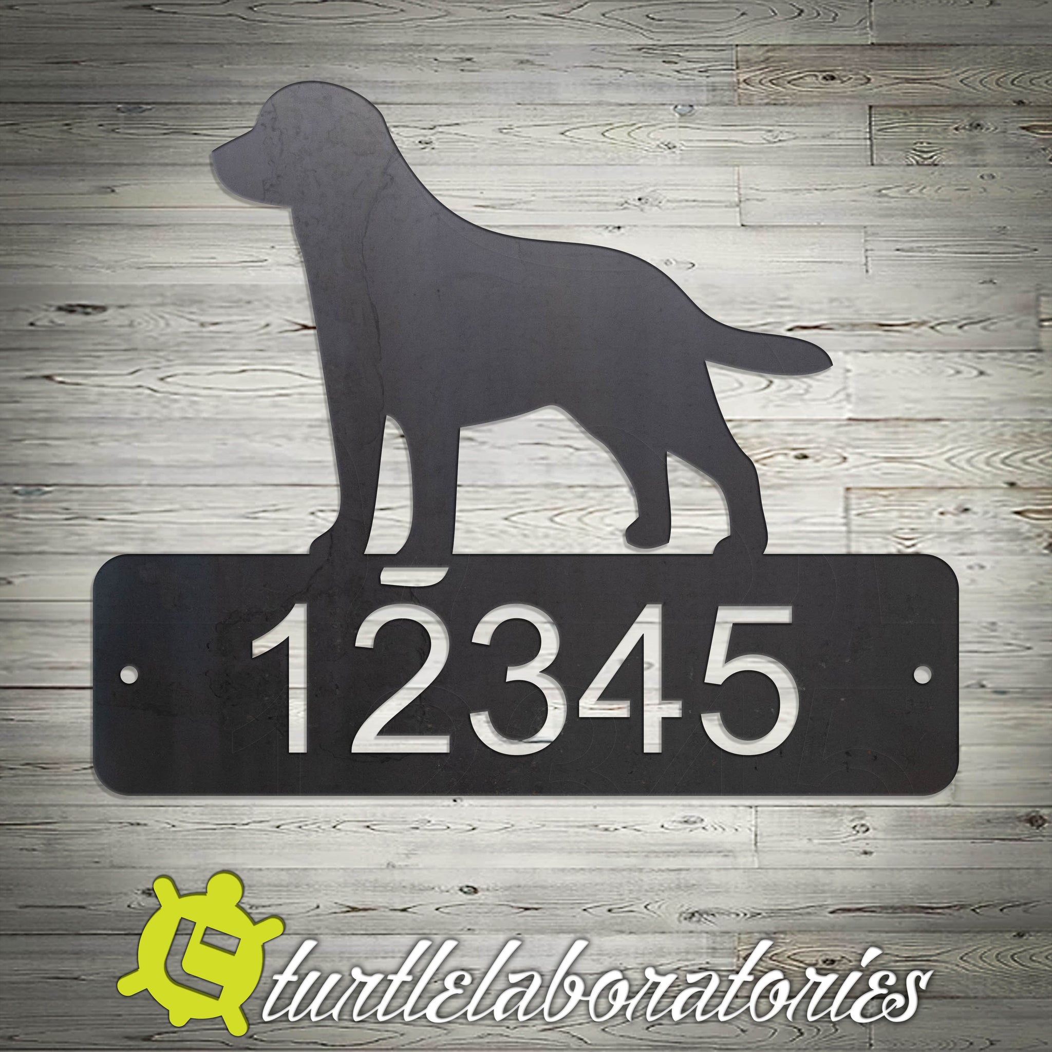 Custom Labrador Retriever Home Address Sign – Turtle Laboratories