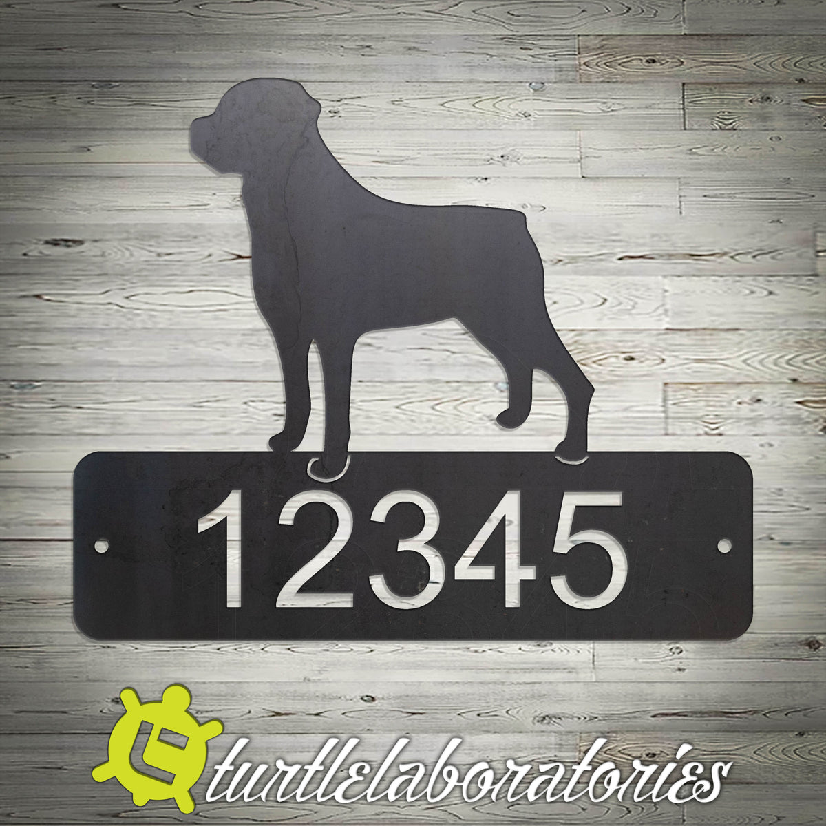 Custom Rottweiler (Female) Home Address Sign – Turtle Laboratories
